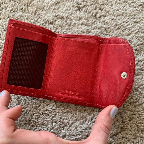 Bags | Red Genuine Italian Leather Borgo Etruschi Wallet Good Condition ...